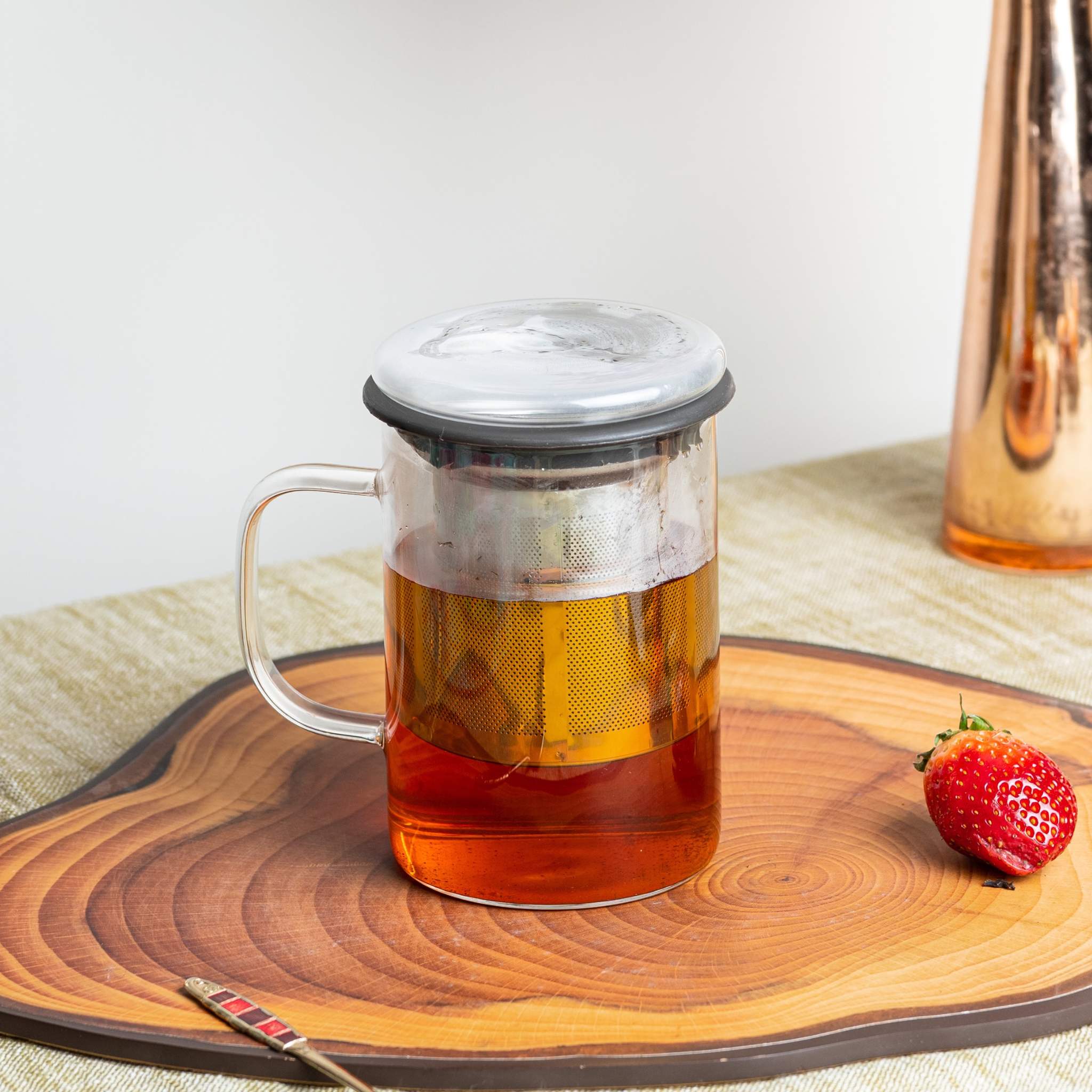 Inspire Borosilicate Glass Tea Infuser Mug - 350ml – Glenburn Fine Tea
