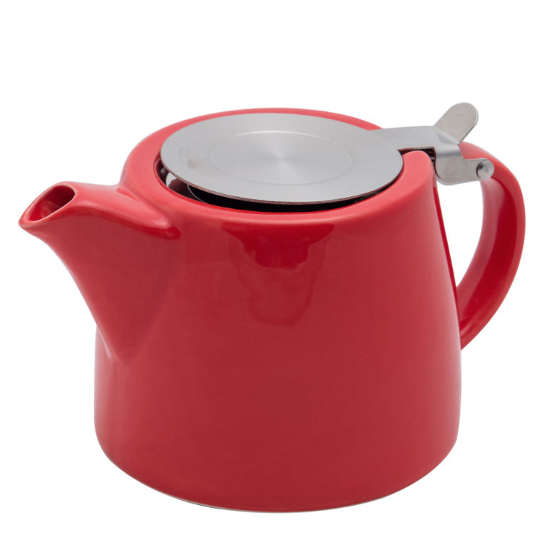 400ml Loose Leaf Teapot with Infuser Ceramic, Red – Glenburn Fine Tea
